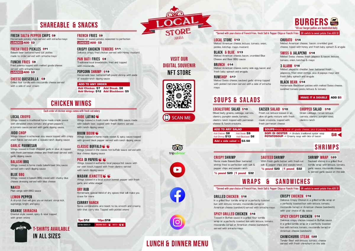 Menu – Local Store Aruba